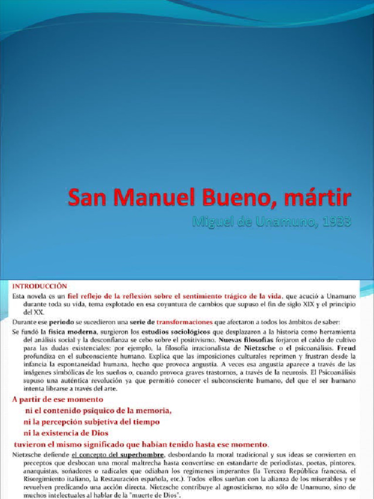 San Manuel Bueno Mrtir 30869390 | PDF