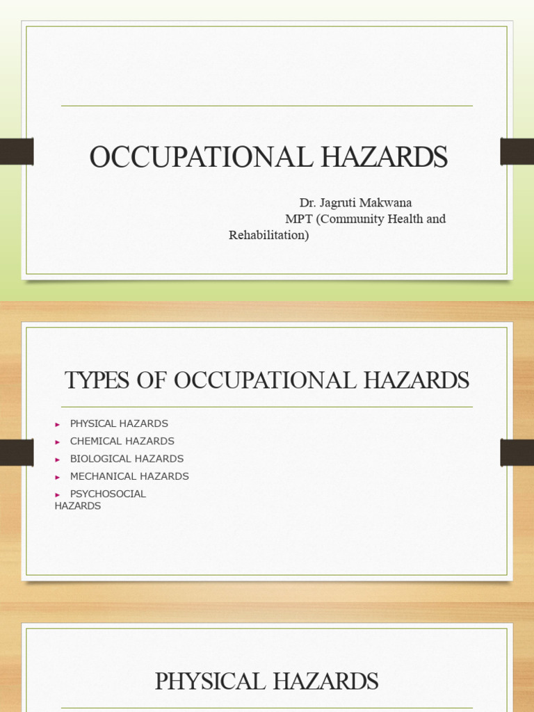 Understanding Occupational Hazards | PDF | Dermatitis | Hazards