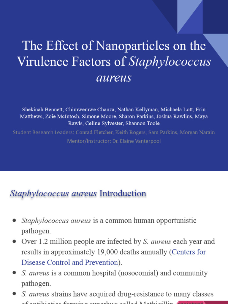 S. Aureus Research Presentation Final | PDF | Staphylococcus Aureus | Staphylococcus