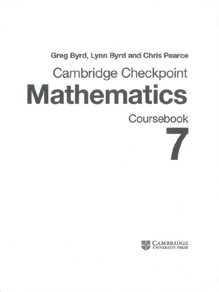 Cambridge Math 7 PDF Free | PDF