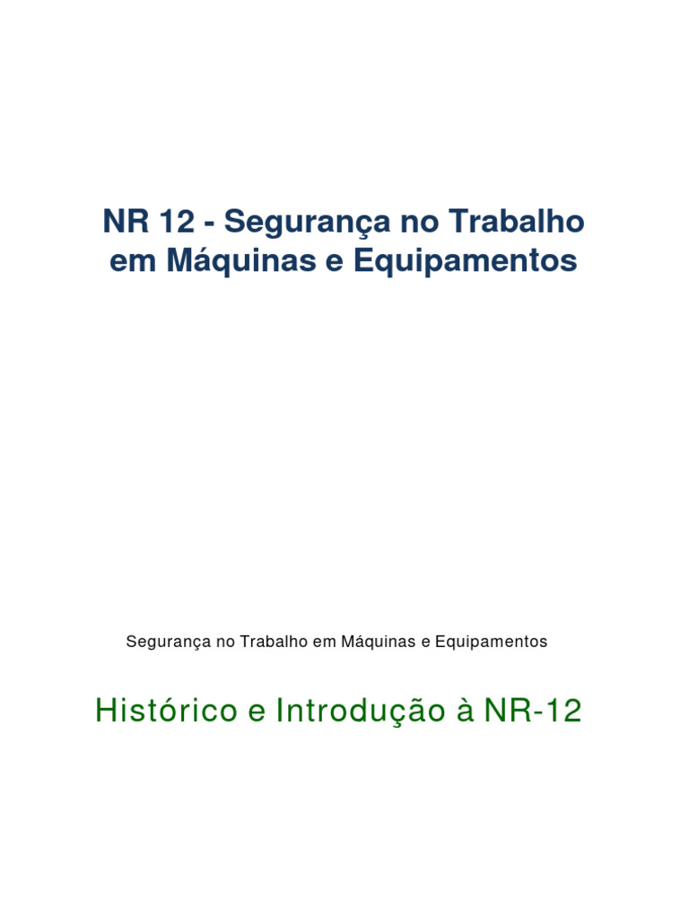 NR12 | PDF | Controlador lógico programável | Física