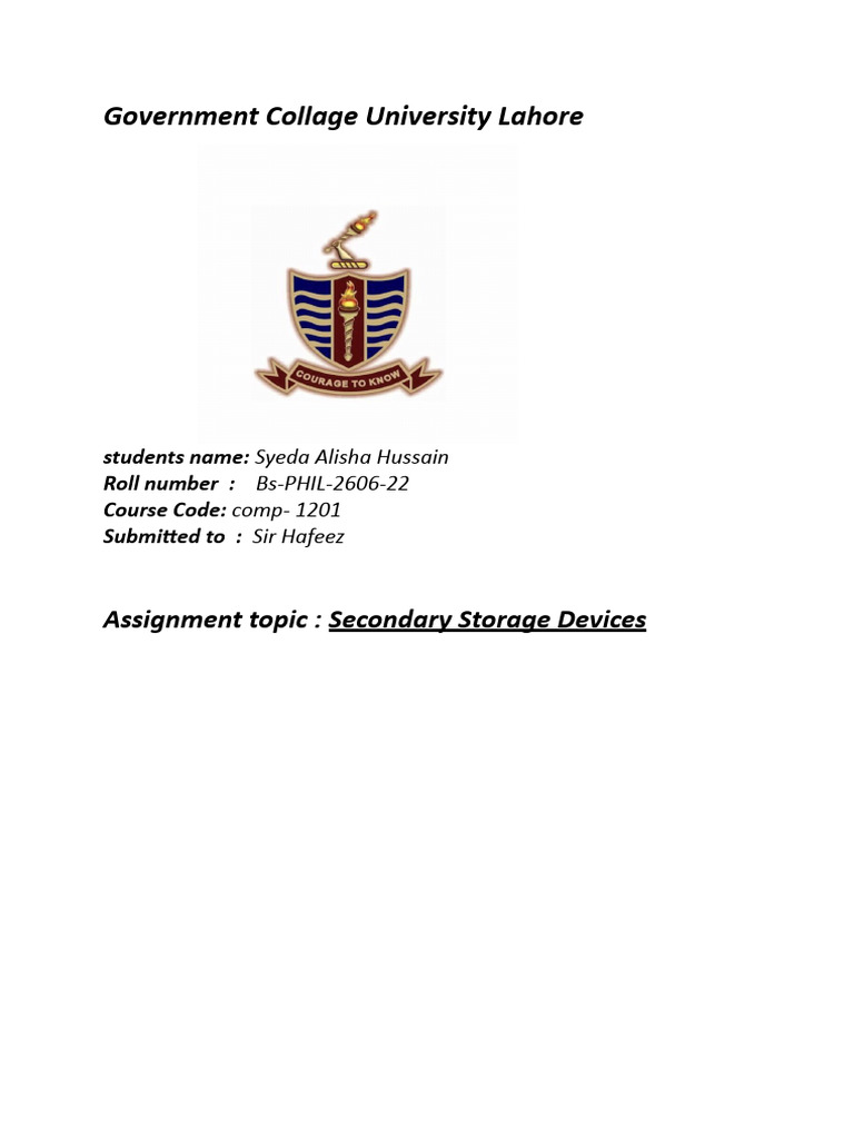 Compu Assignment | PDF | Computer Data Storage | Compact Disc