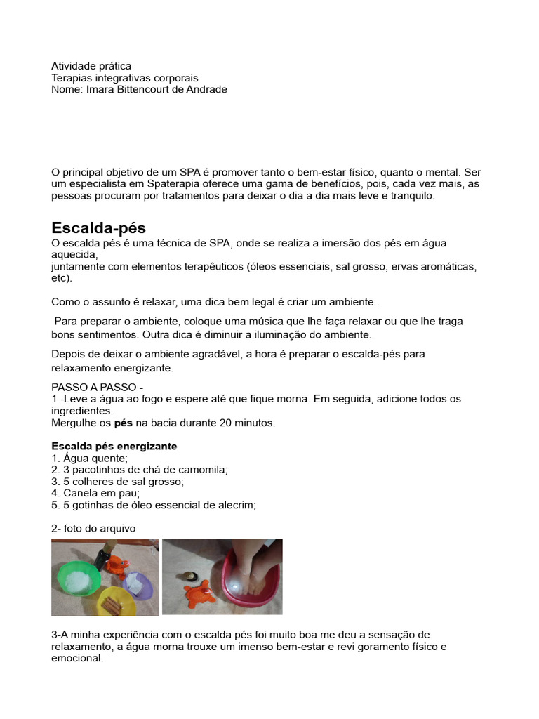 Atividade Pratica | PDF | Massagem