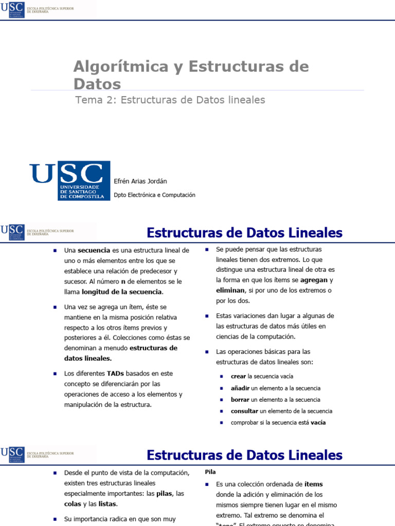 Tema2 Estructuras Lineales | PDF | C ++ | Cola (tipo de datos abstractos)