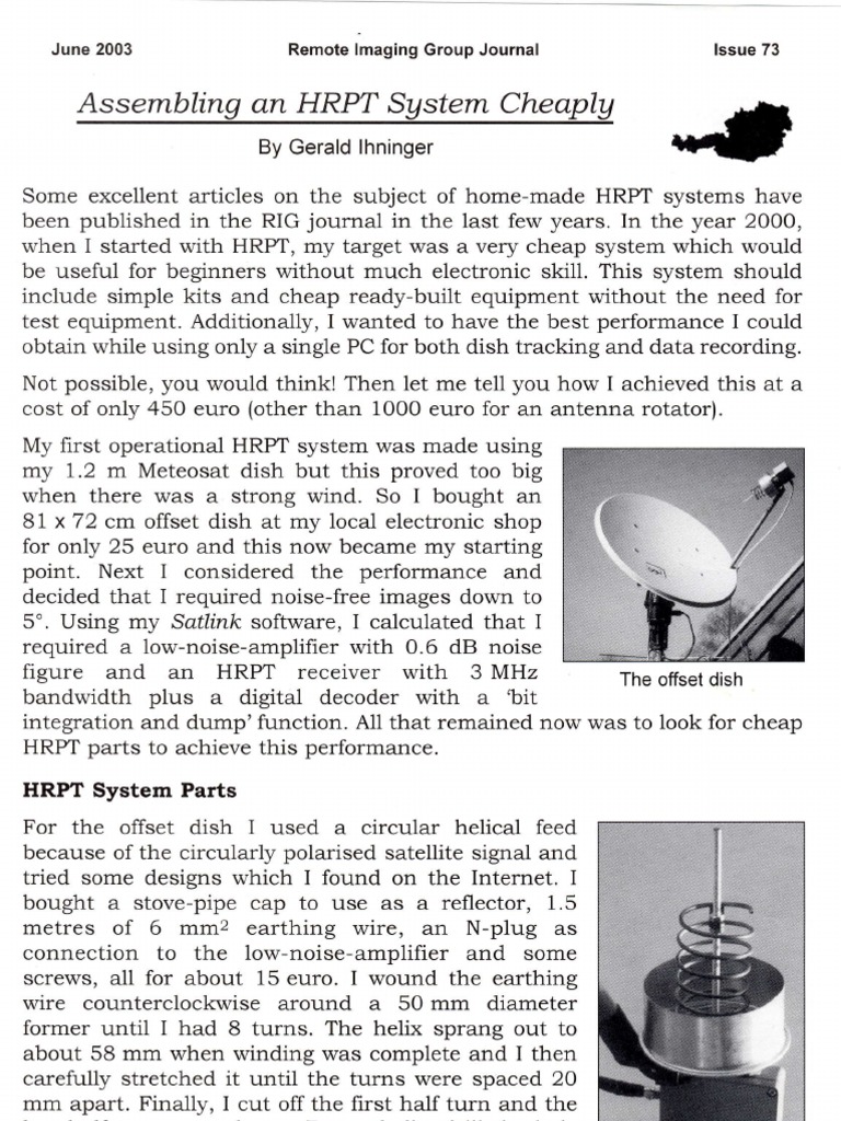 Build a Budget HRPT System Guide | PDF | Electronics | Electricity