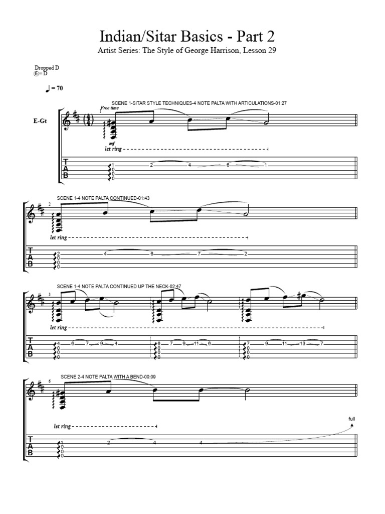 93 IndianSitar Basics - Part 2 - Sitar Style Techniques | PDF | The Beatles | George Harrison