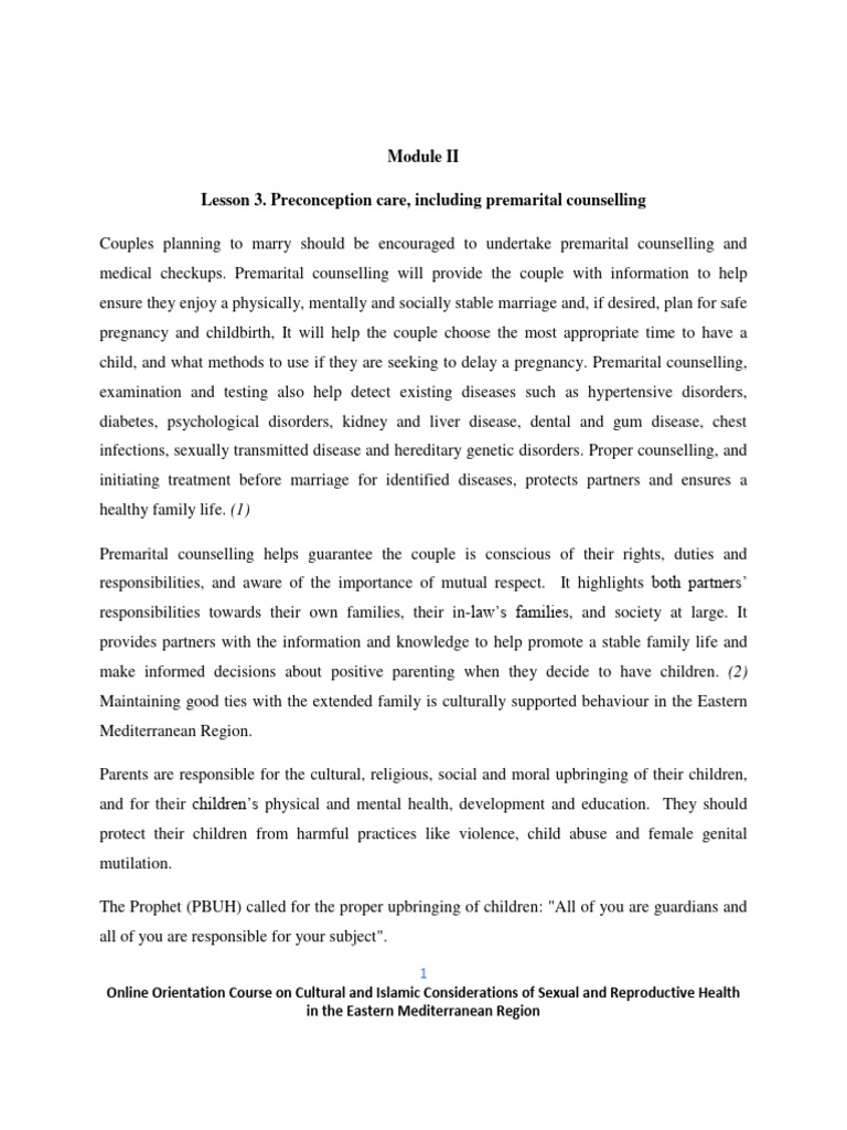 Module 2 Lesson 3 Reading | PDF | Hadith | Family