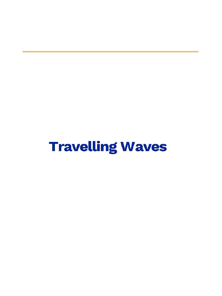 Travelling Waves | PDF