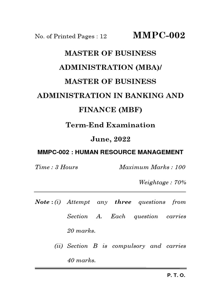 MMPC-002 June22 | PDF | Performance Appraisal | Human Resource Management MMPC-002 June22 | PDF | Performance Appraisal | Human Resource Management