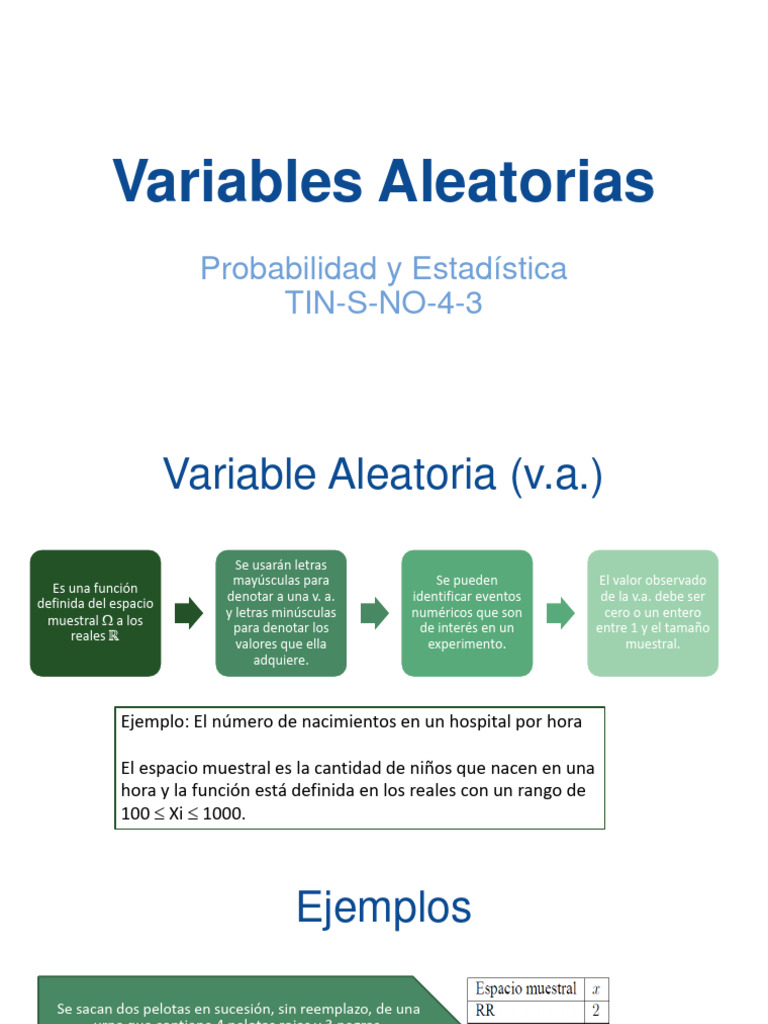 Variables Aleatorias y Distribuciones | PDF | Variable aleatoria ...