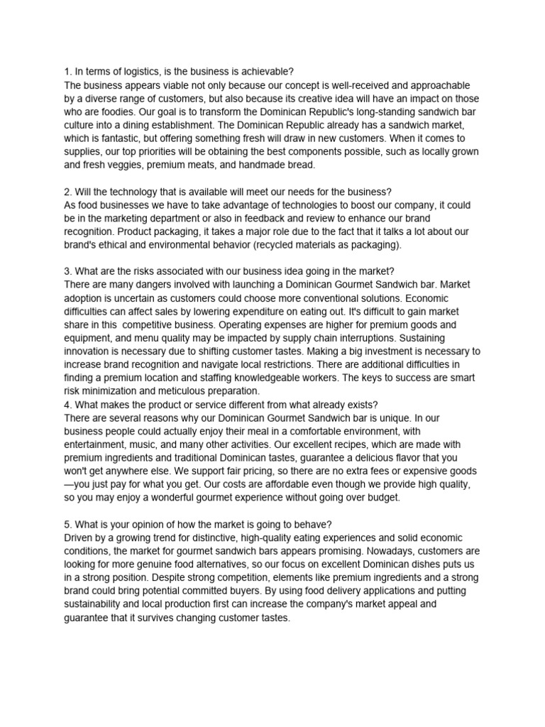 Business Questions | PDF | Brand | Market (Economics)