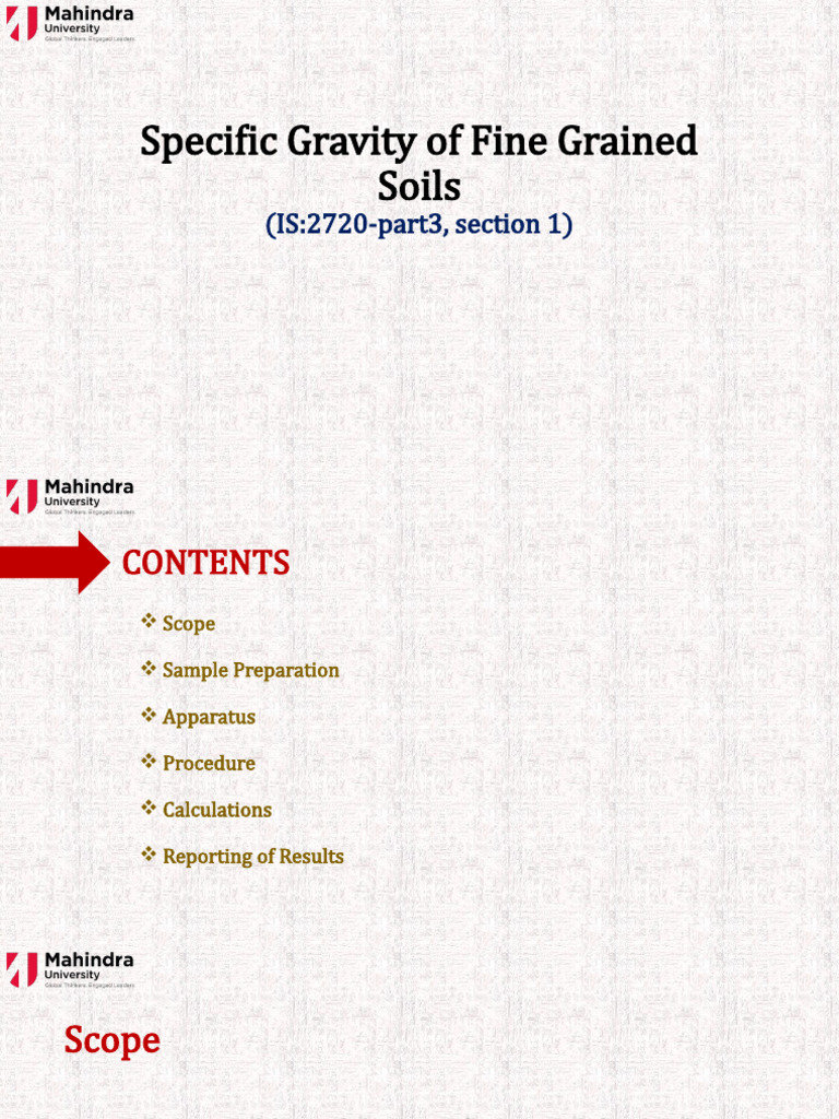 Specific Gravity of Fine Grained Soils - IS 2720 | PDF | Density | Applied And Interdisciplinary ...