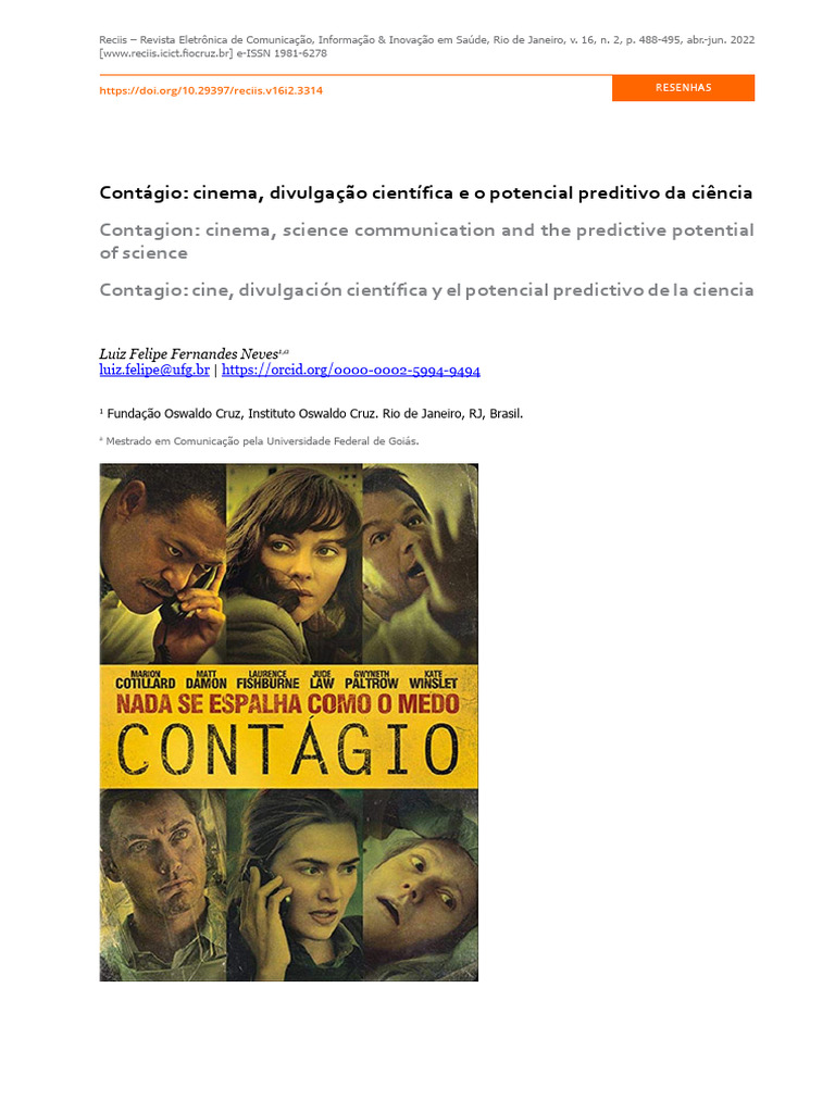 Resenha Do Filme Contágio | PDF