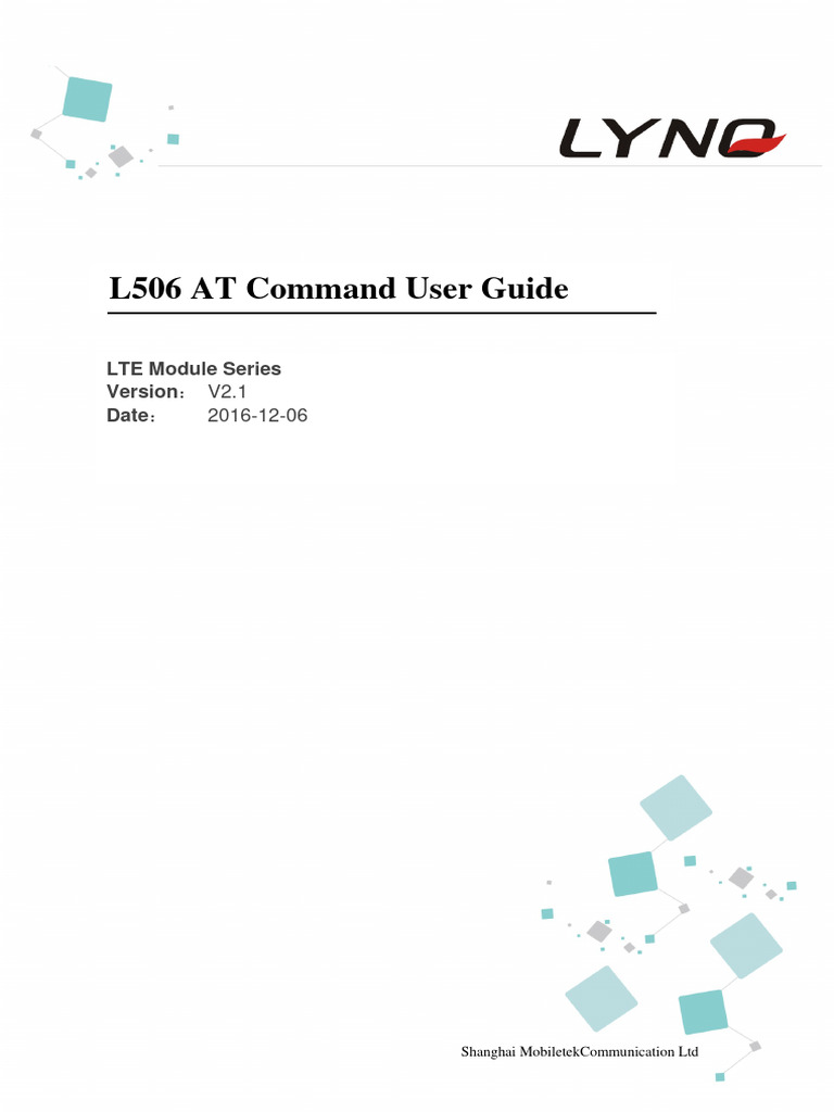 L506 at Command User Guide V2.1 | PDF | File Transfer Protocol | Port (Computer Networking)