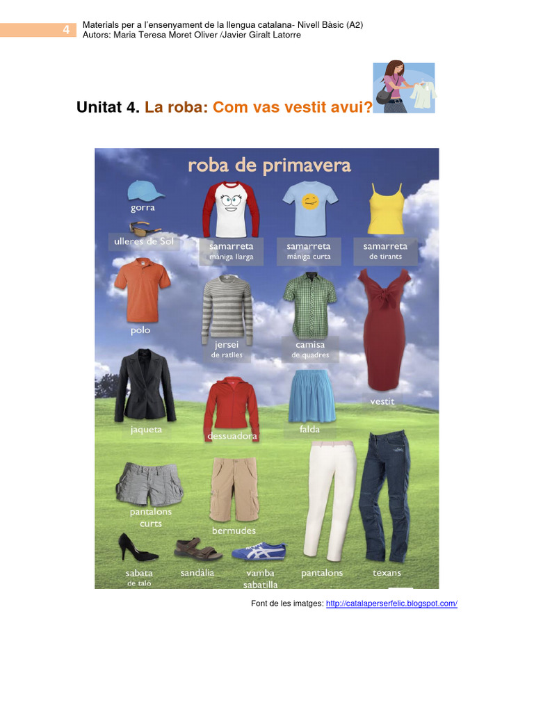 Unitat 4 - LA ROBA. COM VAS VESTIT | PDF