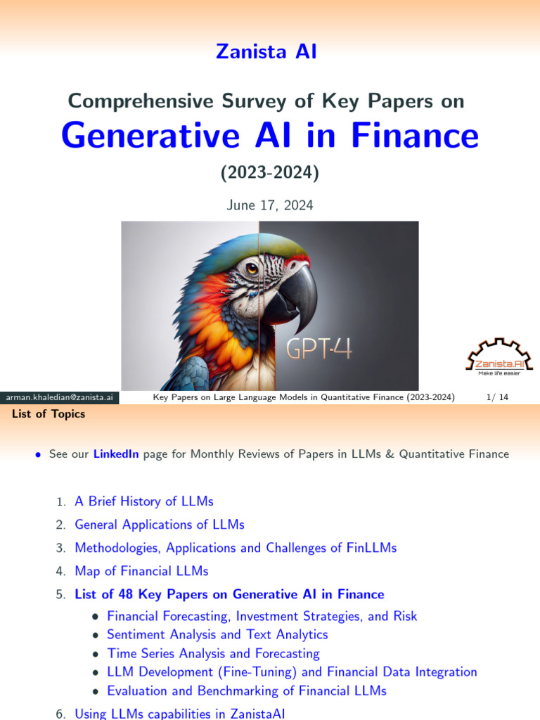Key Papers on Generative AI in Finance | PDF | Artificial Intelligence ...