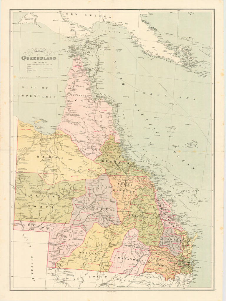 Map Queensland Pastoral Districts 1886 | PDF