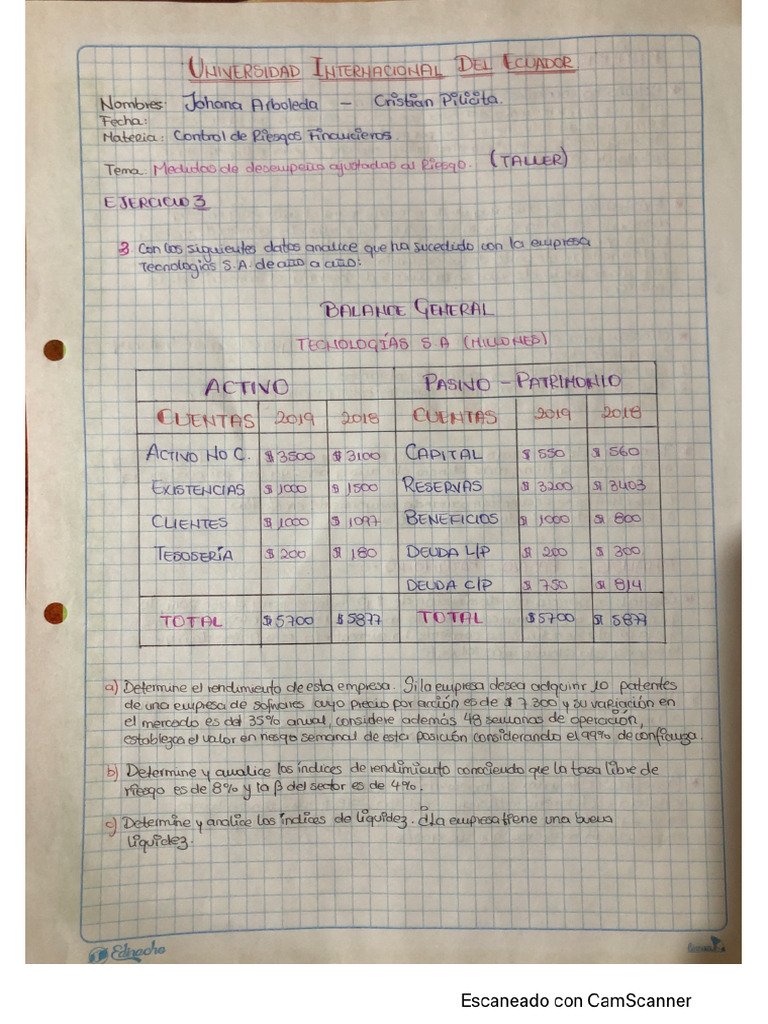 Taller Ejercicio 3 | PDF