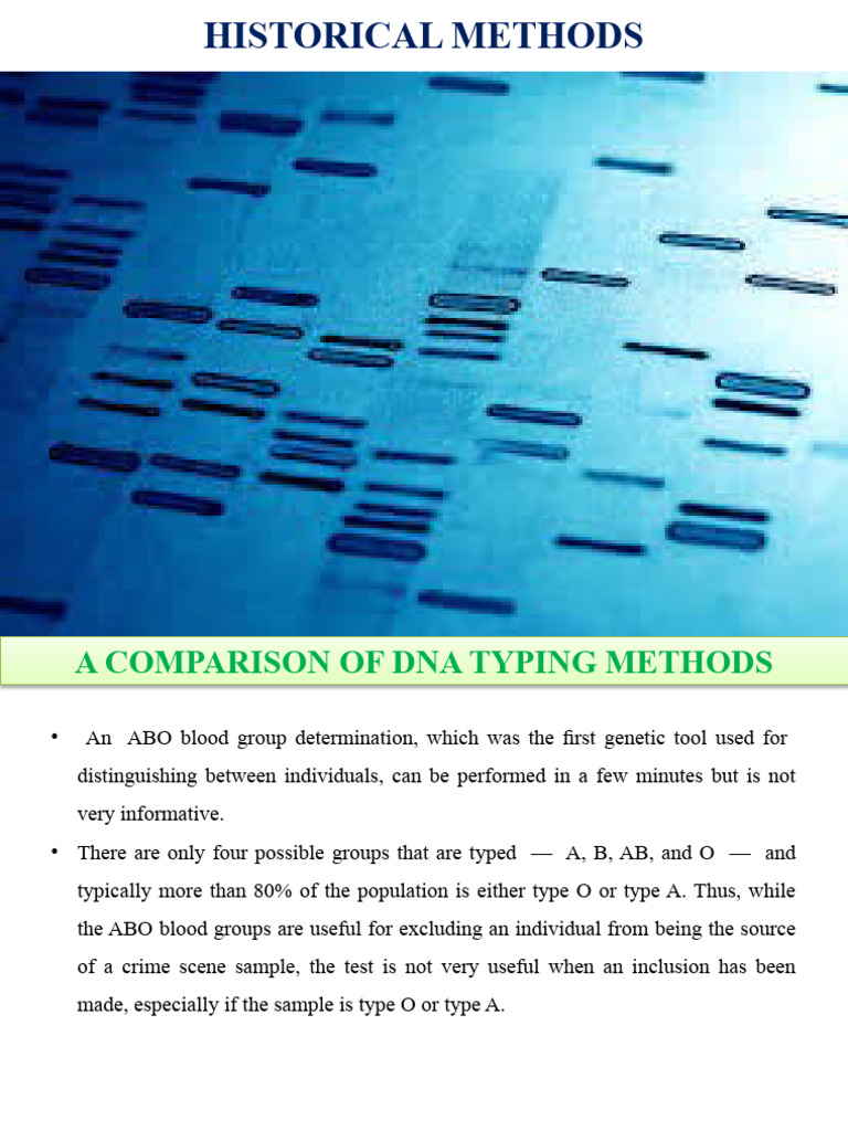 C. DNA Fingerprinting Methods | PDF | Polymerase Chain Reaction | Dna Profiling
