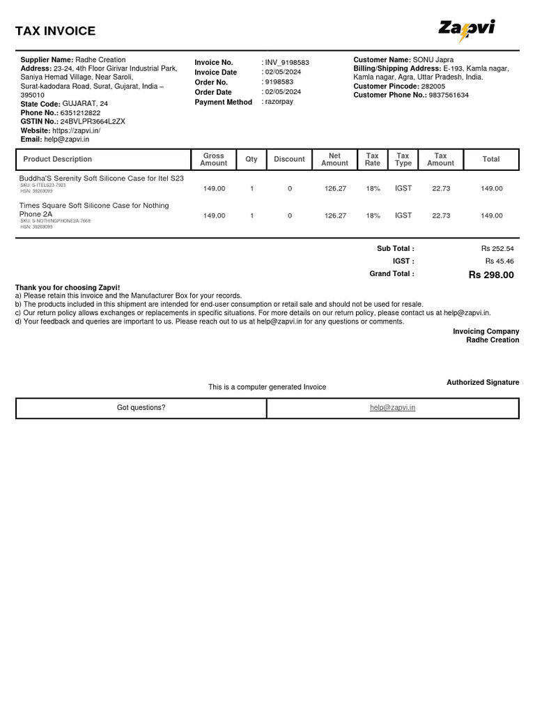 02 05 2024 23 55 11 Invoice | PDF | Invoice | Government Finances