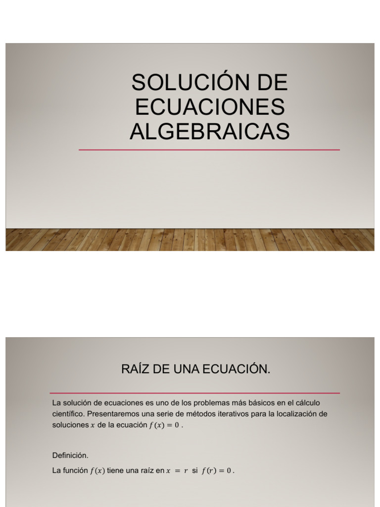 Métodos de Iteración para Raíces de Ecuaciones | PDF | Ecuaciones ...