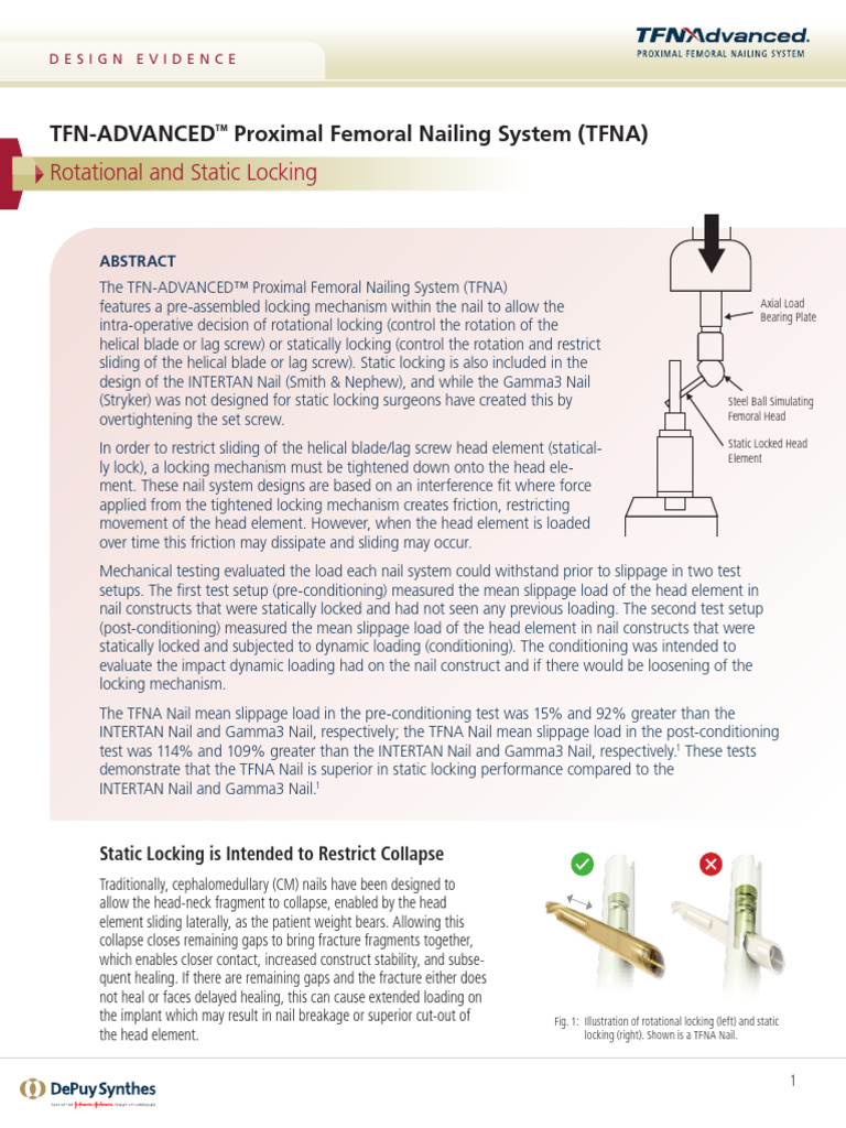 TFNA - Static Locking - WP | PDF | Friction | Mechanical Engineering