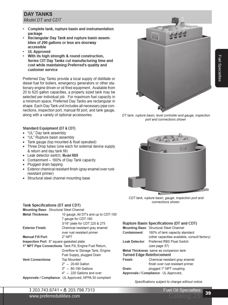 Day Oil Tanks | PDF | Valve | Mechanical Engineering