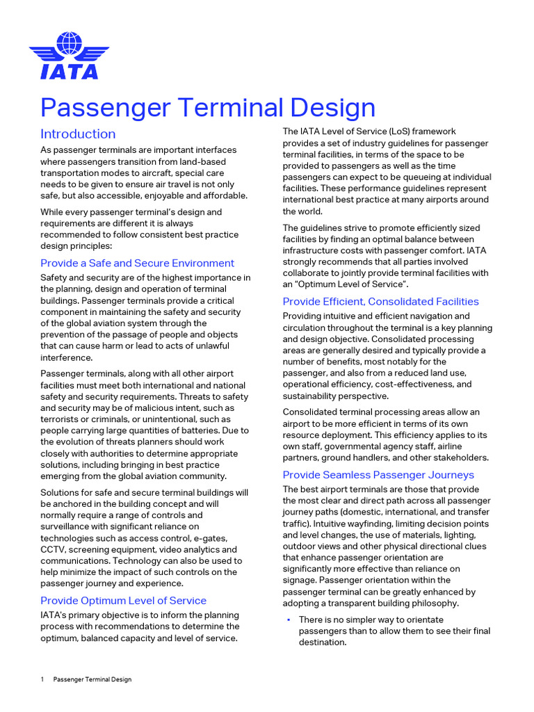 Passenger Terminal Design | PDF | Airport | System