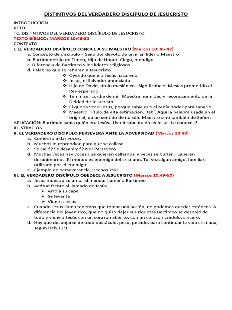 Distintivos Del Verdadero Discípulo de Jesucristo | PDF | Jesús ...