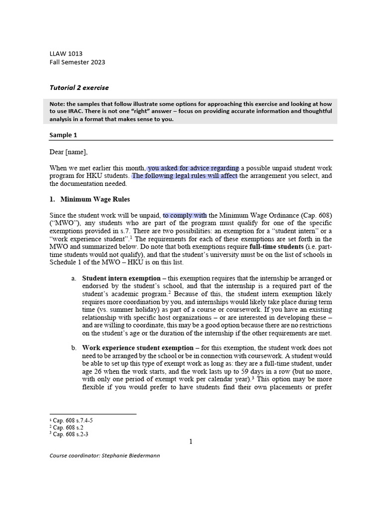 MWO Explained - Samples2 | Download Free PDF | Internship | Job Hunting