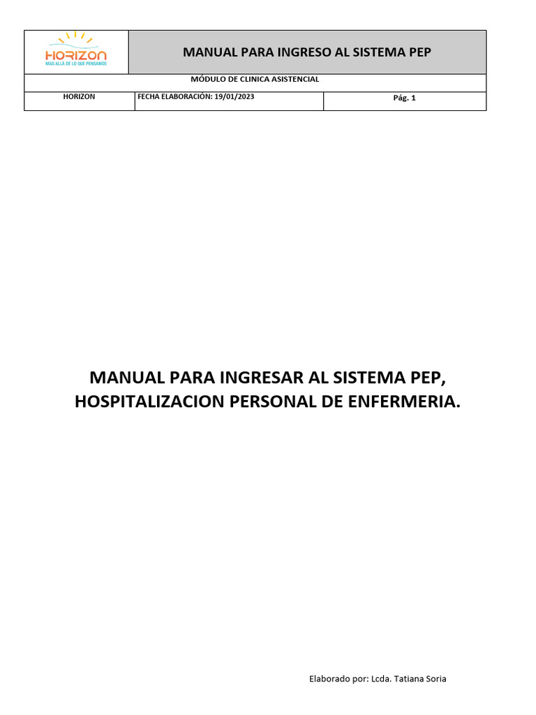 Manual Hospitalización | PDF | Hospital | Historial médico