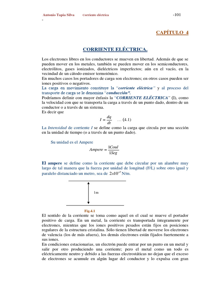 4b Corriente Eléctrica | PDF | Corriente eléctrica | Resistividad ...