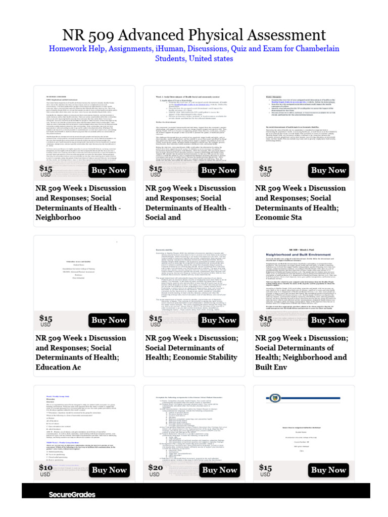 NR 509 Advanced Physical Assessment | PDF | Physical Examination | Medicine