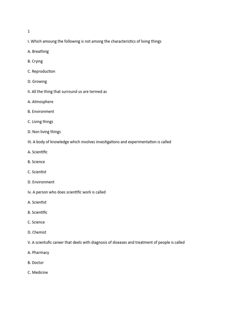 Science STD III | PDF | Scientist | Life