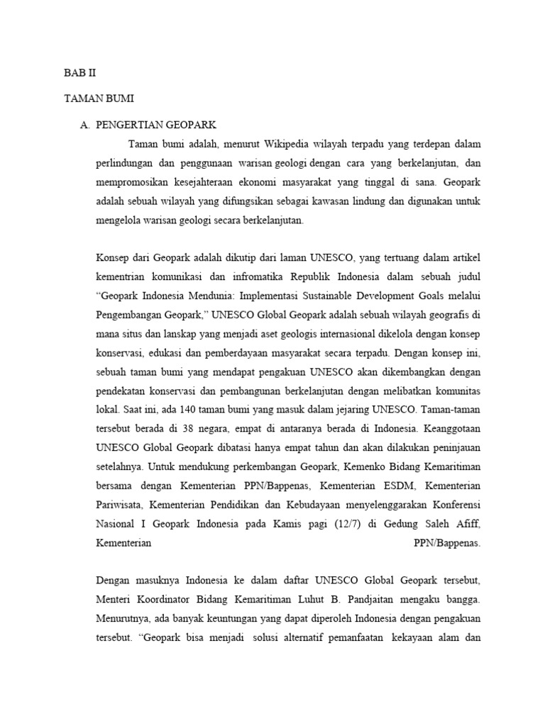 BAB II Konsep Umum Taman Bumi | PDF