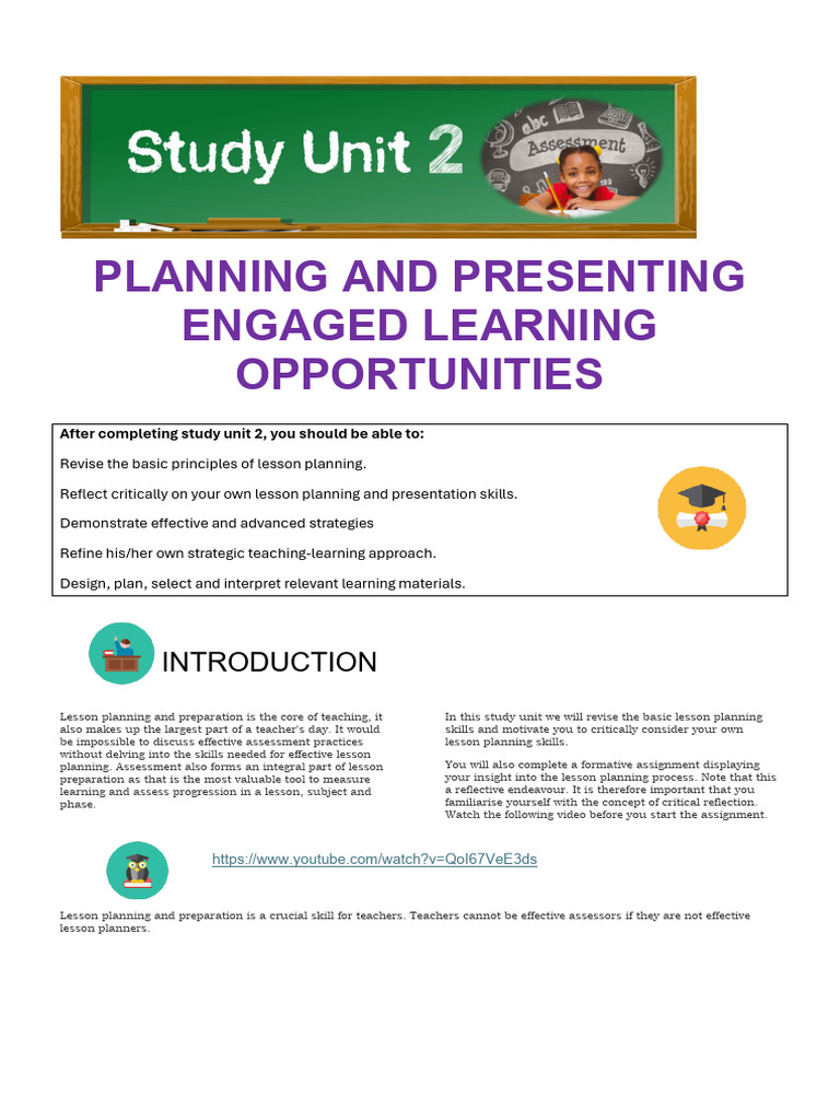 Study Unit 2 | PDF | Learning | Educational Assessment