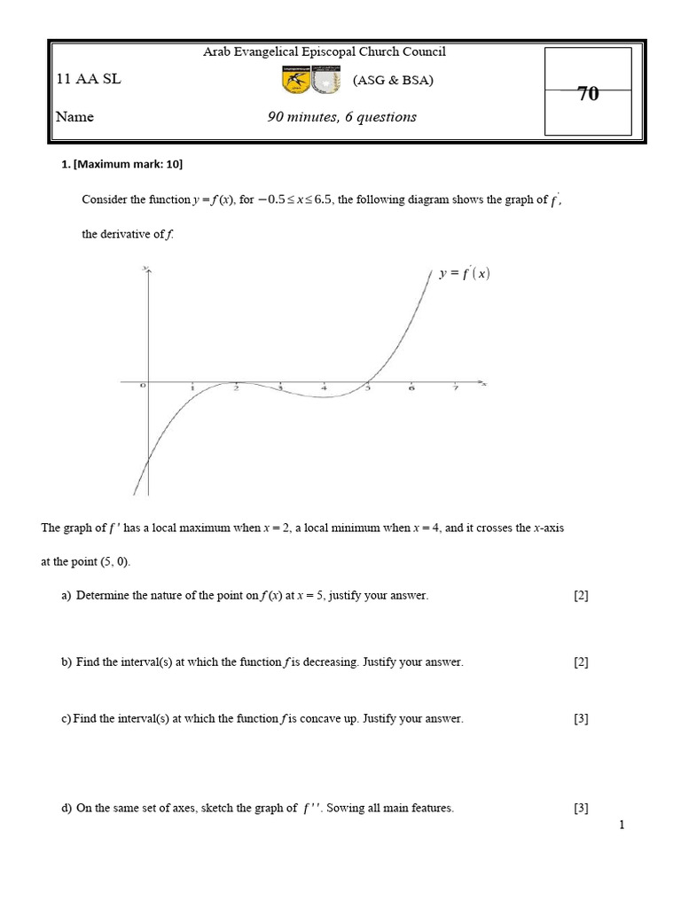 Calculus Quiz 11AA | PDF | Tangent | Calculus