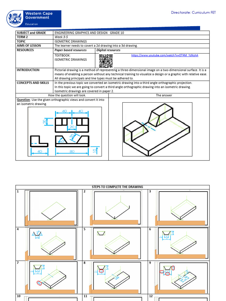 EGD Grade 10 Term 2 Weeks 3 To5 - 2020 | PDF | Drawing | Technical Drawing
