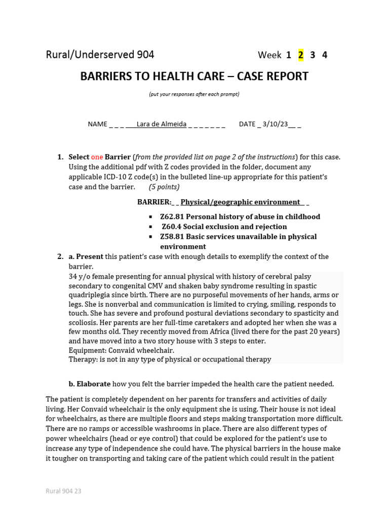 Case Report 2 | PDF | Disability | Supplemental Security Income