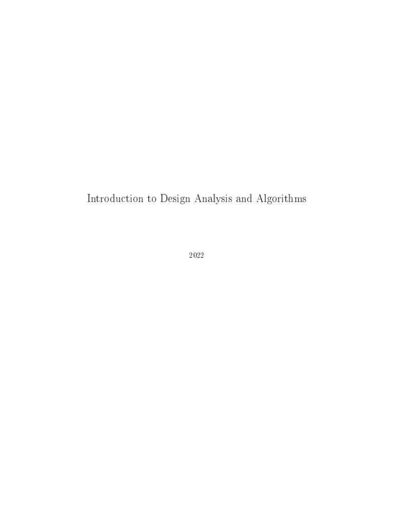 Design Analysis and Algorithms | PDF | Algorithms | Computer Programming Design Analysis and Algorithms | PDF | Algorithms | Computer Programming