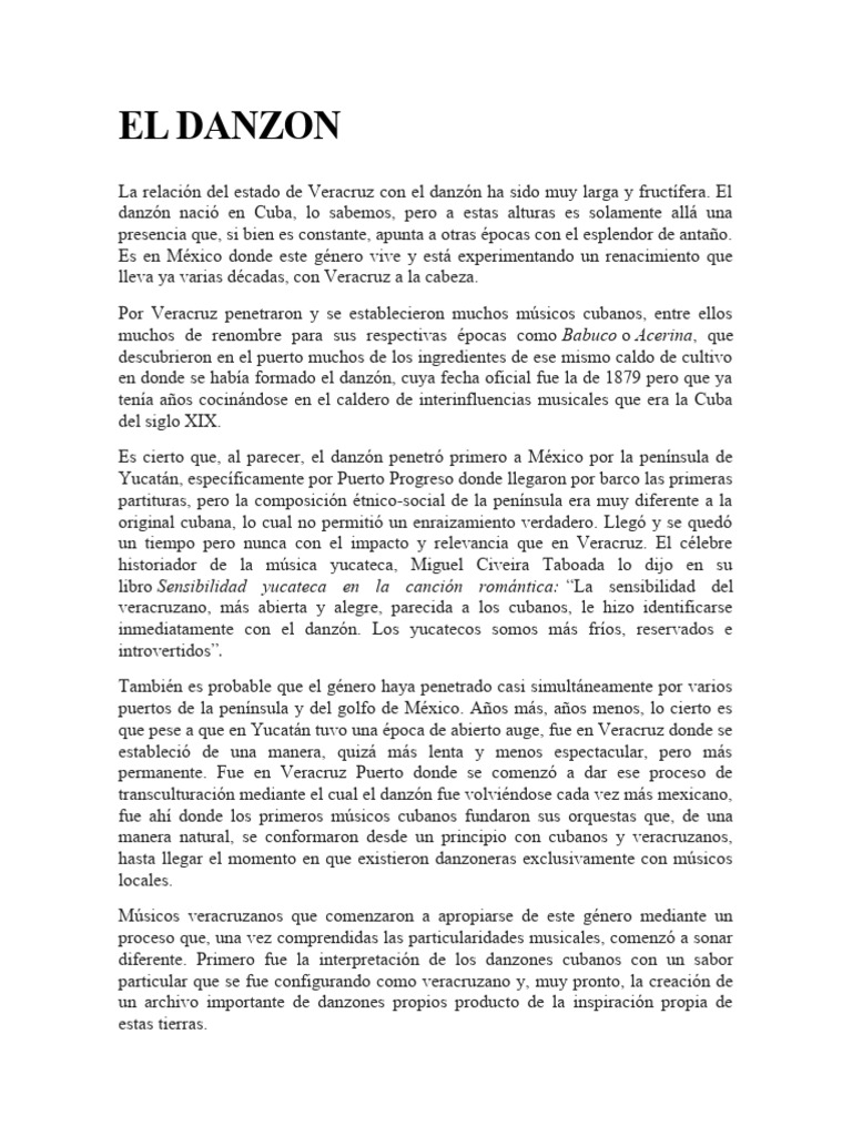 Danzon | PDF | México | Cuba