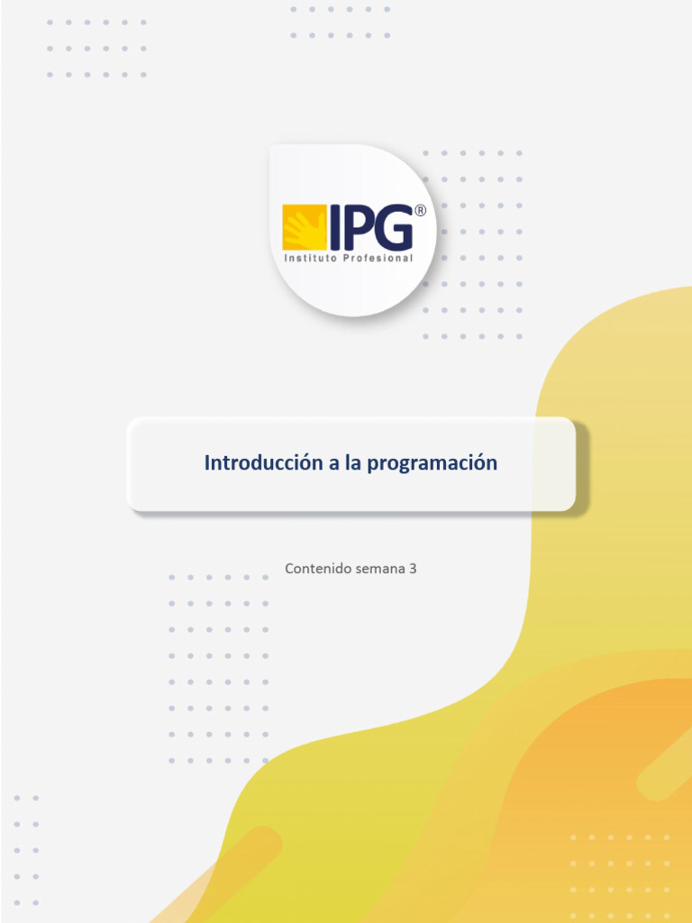 IntroducciónProgramación - Semana 3 | PDF | Programa de computadora | Programación