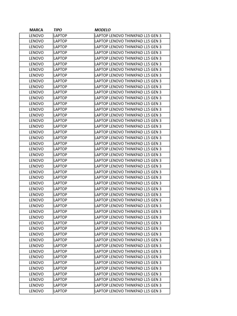 Inventario 11 - Enero 2024 | PDF | Lenovo | Computer Architecture