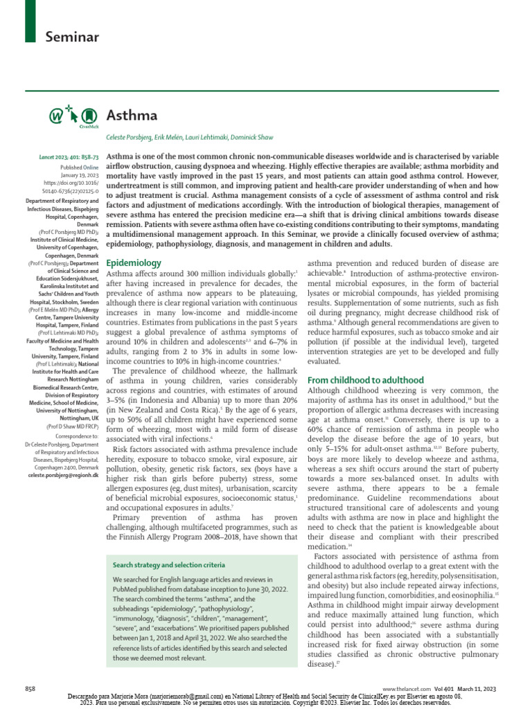 Asthma | PDF | Asthma | Allergy