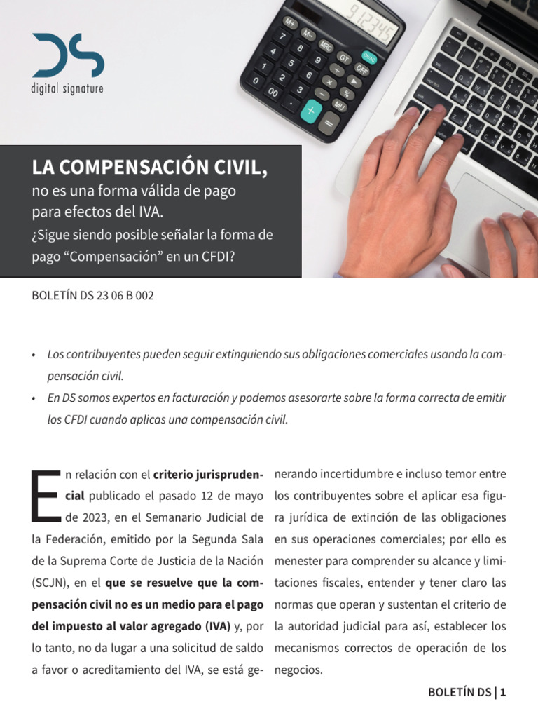 Compensación Civil e IVA: Guía Legal | PDF | Impuestos | Impuesto al ...
