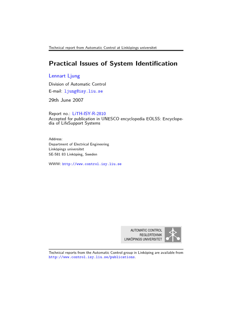 Fulltext01 1 | PDF | Engineering | Control Theory