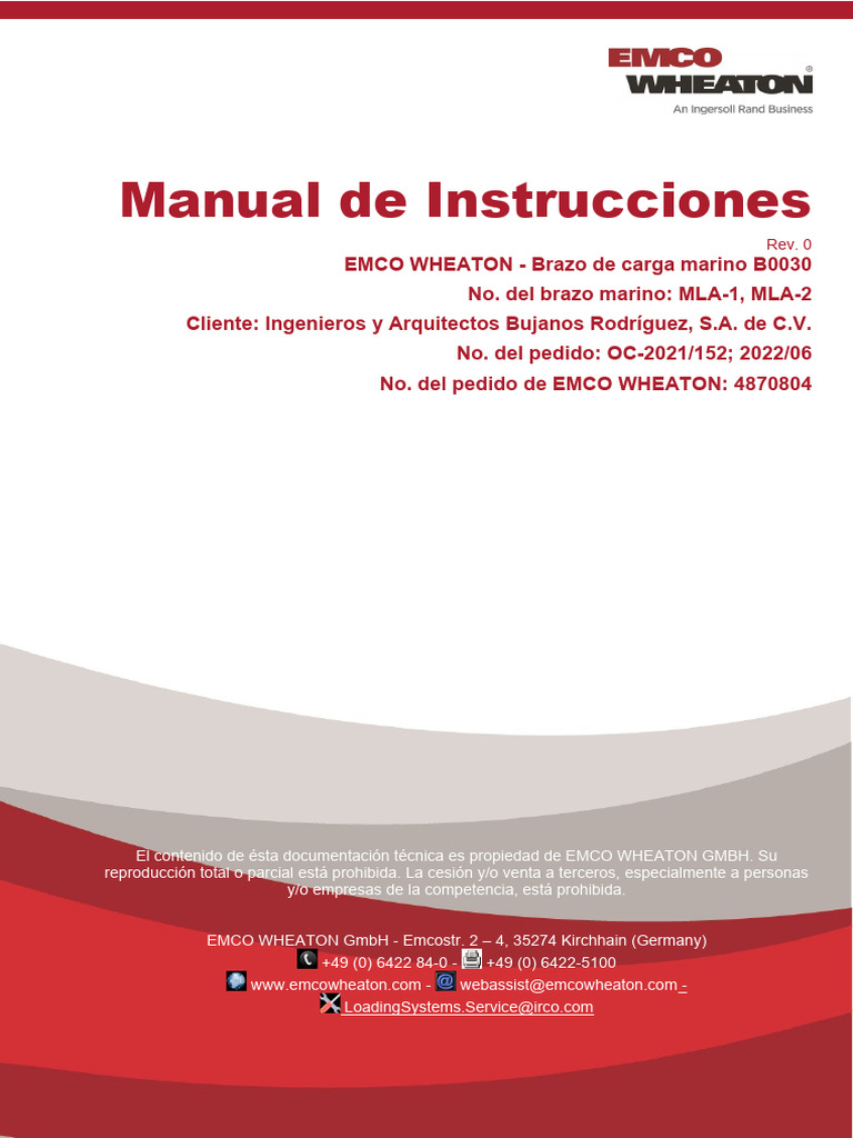 Brazos de Descarga Emco Wheaton | PDF | Control remoto | Cambiar