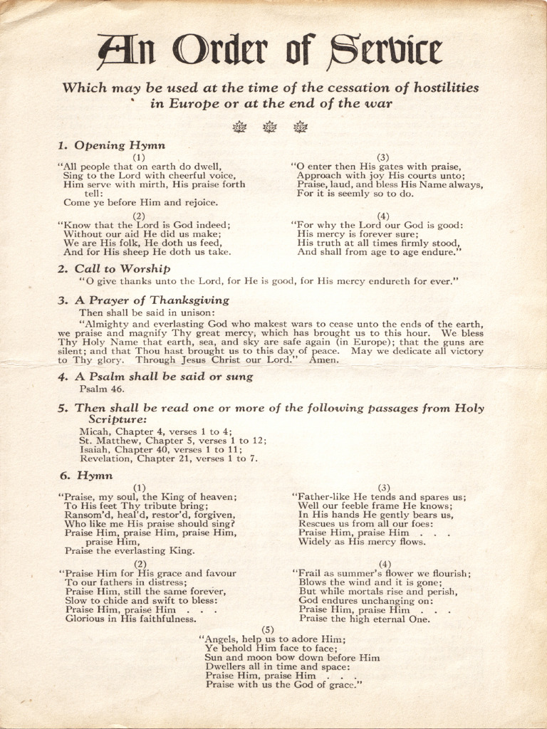 CCC Order of Service | PDF
