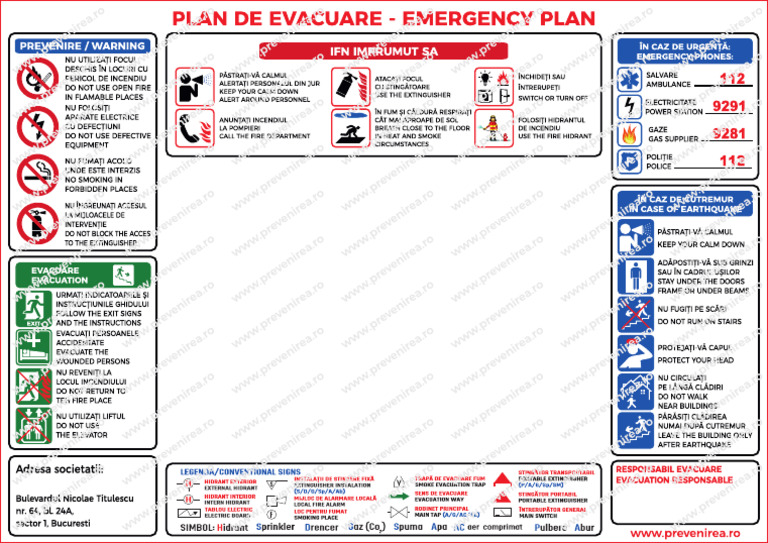 Plan de Evacuare | PDF