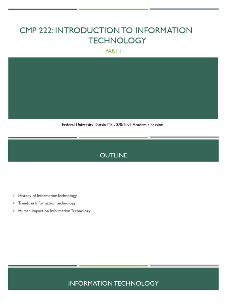 2022 - CMP 222 - Part 1 - Slides | PDF | Information Technology | Integrated Circuit